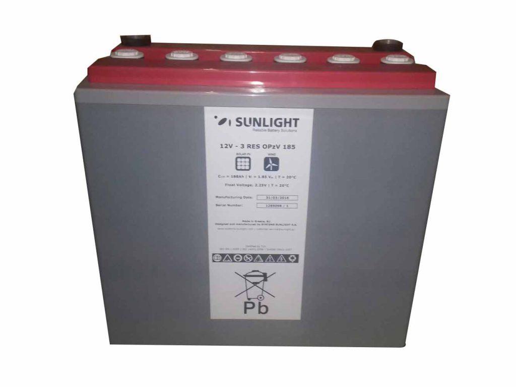 Sunlight 12V 3 RES OPzV 185 Ah Solar Battery - Solar Store East Africa